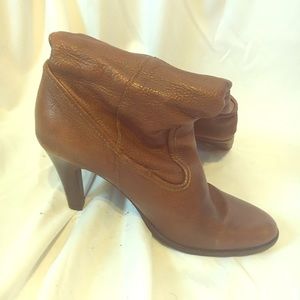 Shoes | Chestnut Brown Leather Boots With Buckle | Poshmark
